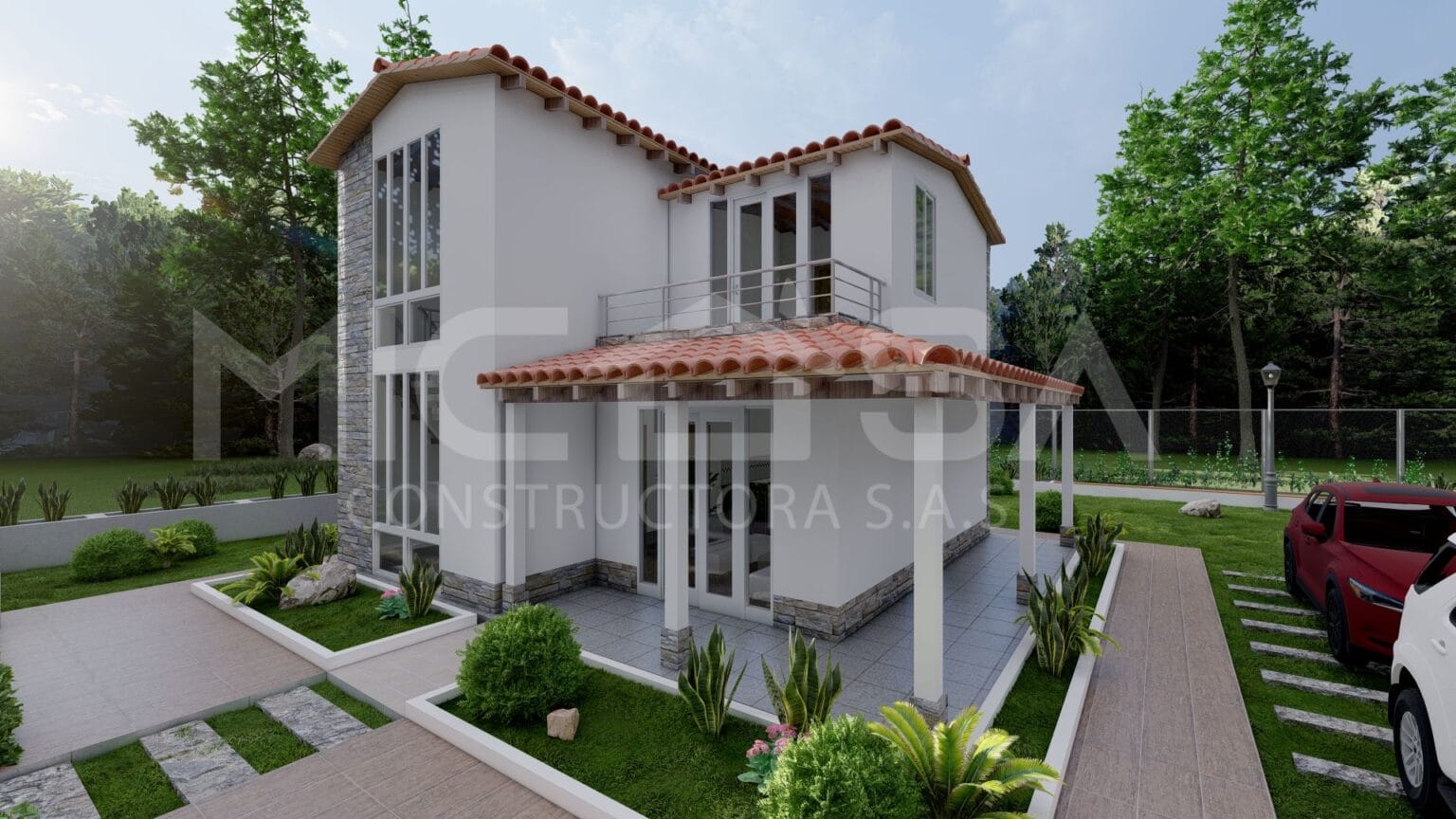 Casa Campestre - 126 m² - Modelo Dakota • MiCasa Constructora